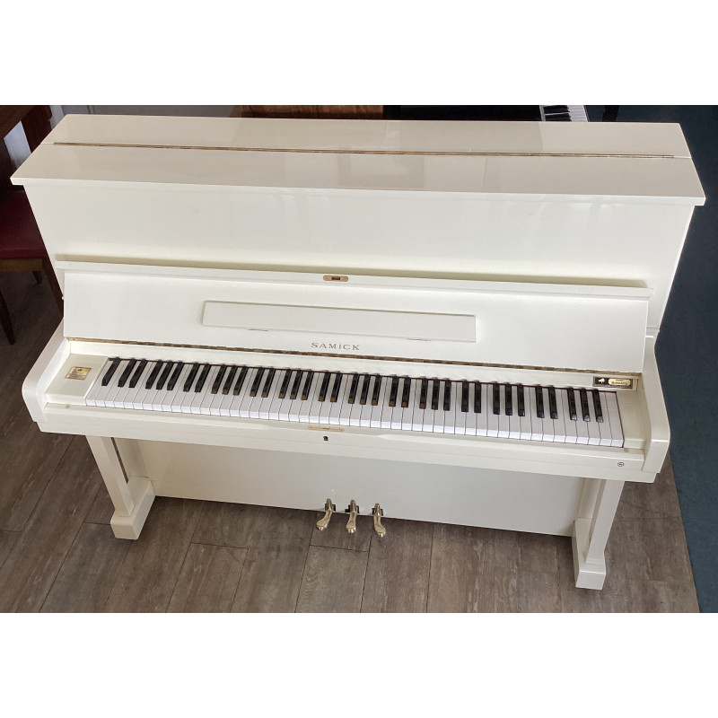 PIANO DROIT SAMICK SU-118 BLANC BRILLANT